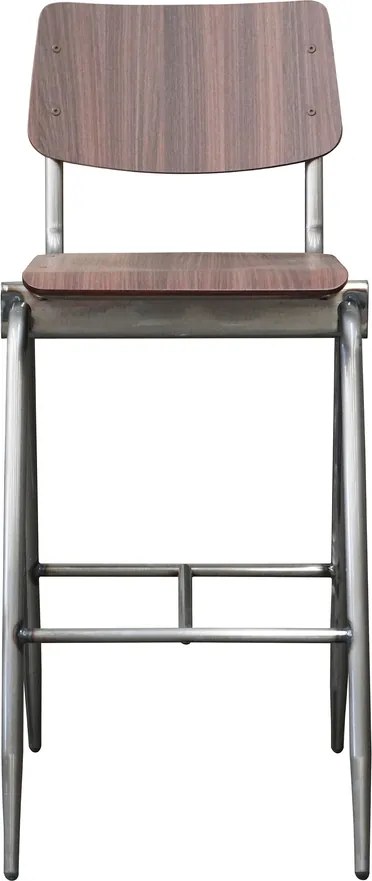 LABEL51 Barová židle SOLID tmavě hnědá TX-85.004