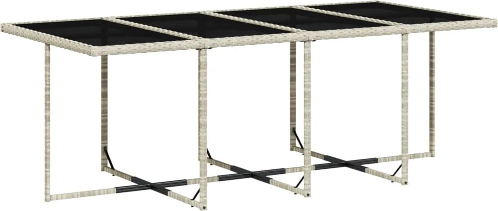 13dílný zahradní jídelní set s poduškami světle šedý polyratan 3277990