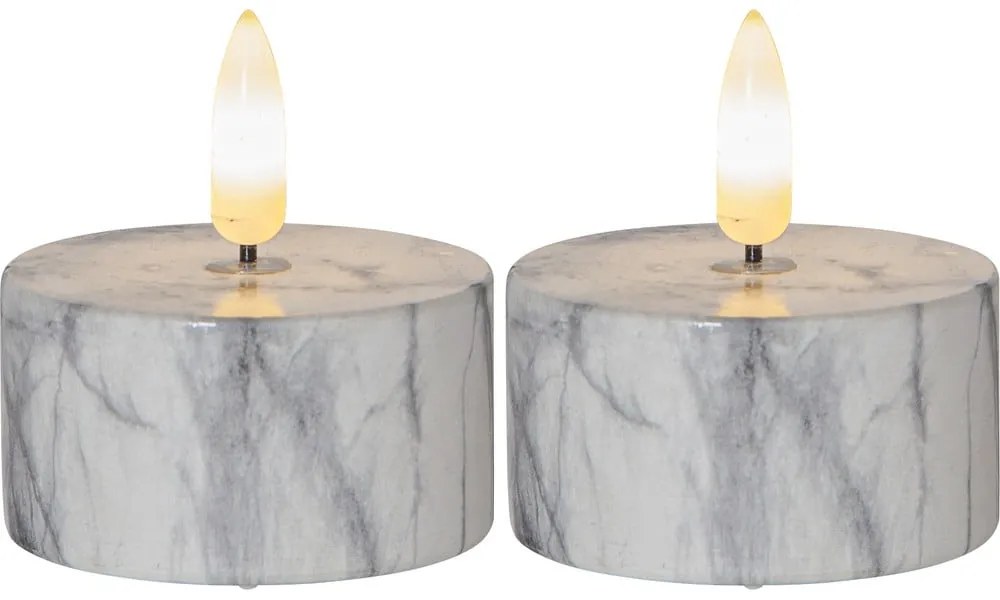 LED svíčky v sadě 2 ks (výška 6 cm) Flamme Marble – Star Trading