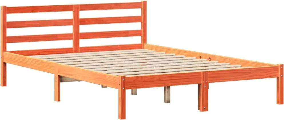 Postel bez matrace voskově hnědá 120 x 190 cm masivní borovice 3305838