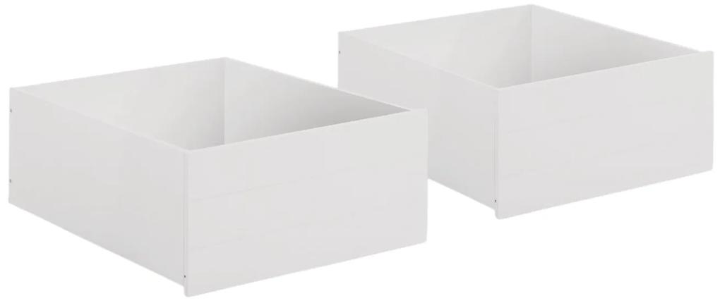 OnaDnes -20% Set dvou bíle lakovaných zásuvek Marckeric Ulises 68 x 90 cm
