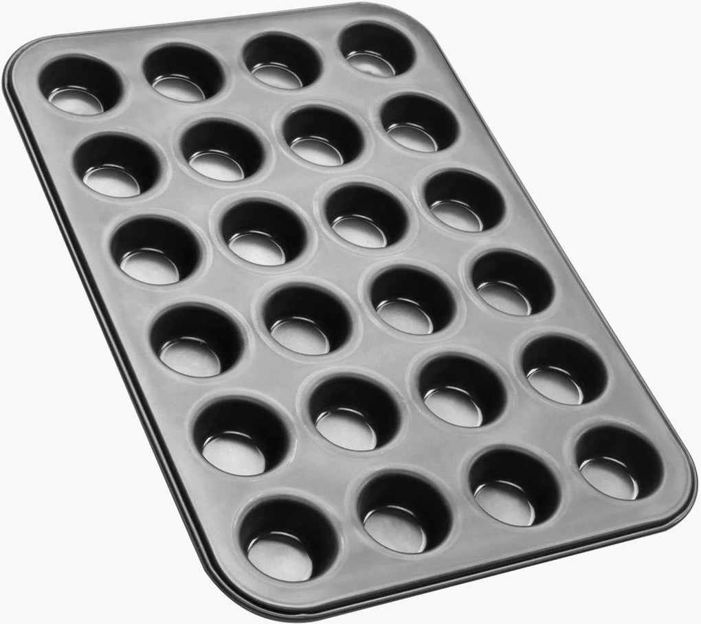 Forma na mini muffiny na 24 kusů Black Metallic