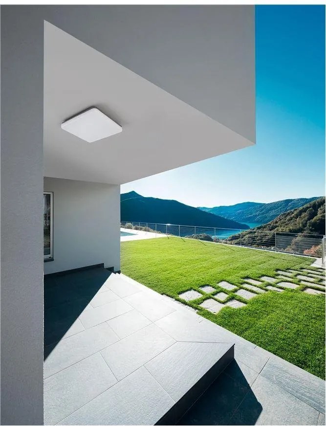 NV 9521002 Venkovní stropní svítidlo TOMMY tmavě šedý ABS a akrylový difuzor LED 24W 3000K 220-240V 85st. IP54 - NOVA LUCE