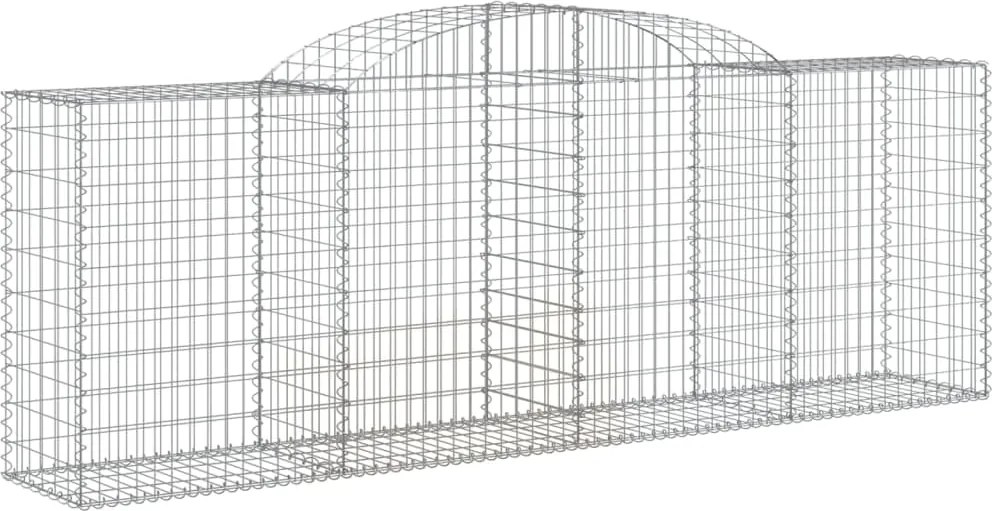 Klenuté gabionové koše 5 ks 300x50x100/120cm pozinkované železo 3146704