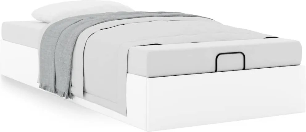 Osmanský rám postele bez matrace bílý 90x190 cm umělá kůže 3310775