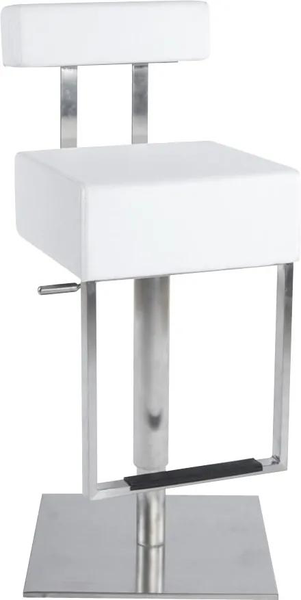Moderní barová židle James bílá