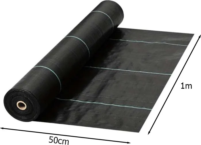 DIVODV Hustá agrovlákna agrotkanina 70 g, 1 x 50 m, protiplevelová agrotkanina, černá