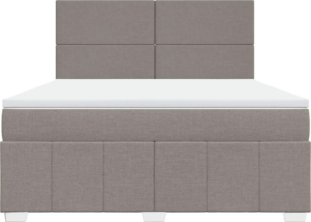 Box spring postel s matrací taupe 180x200 cm textil 3291744