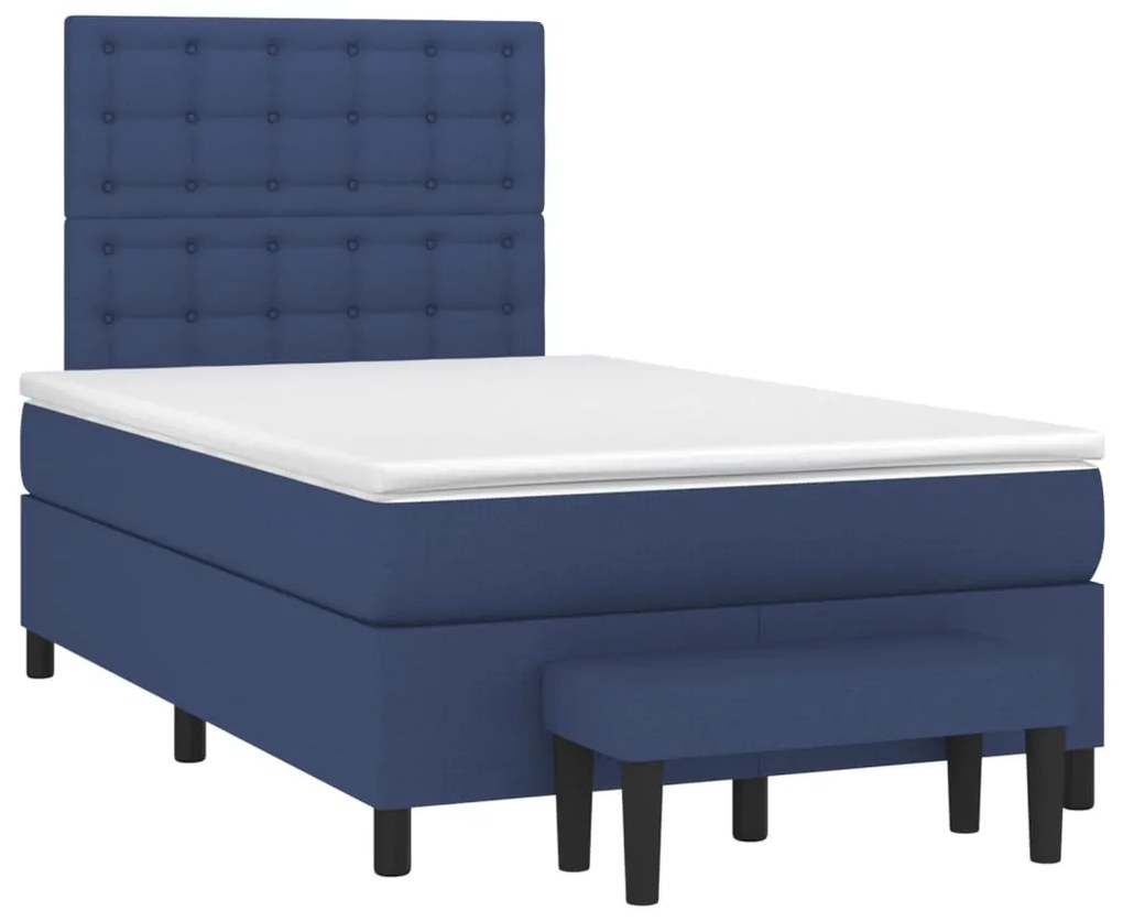 Box spring postel s matrací černá 120x190 cm textil 3270389