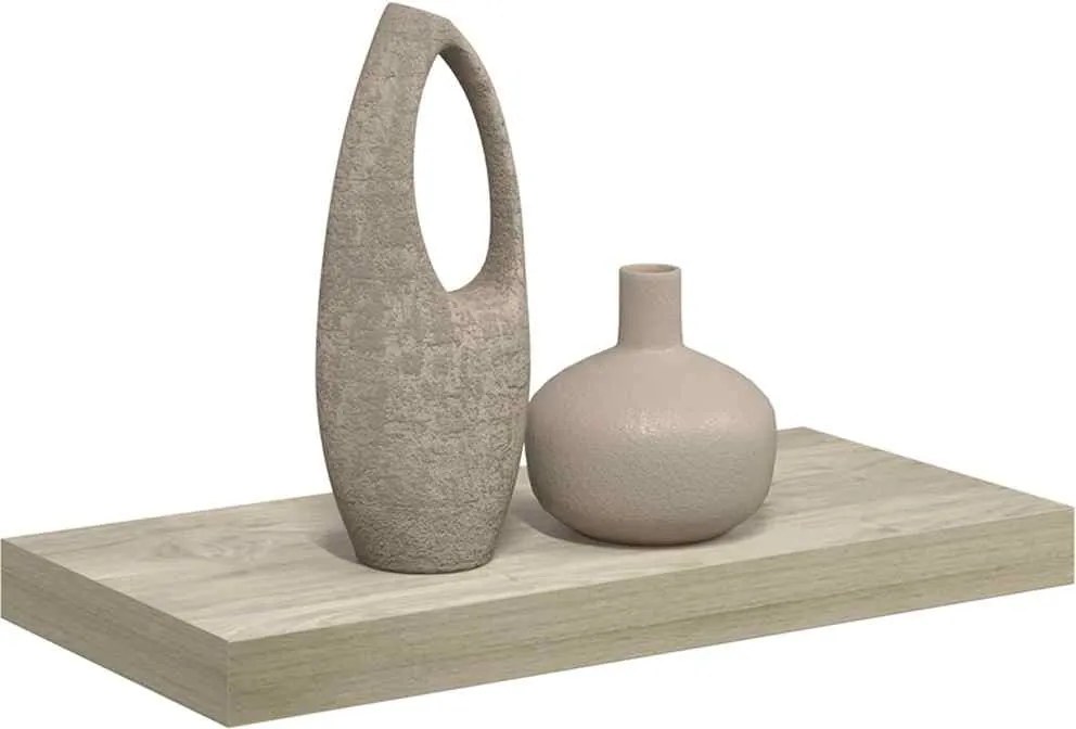 Plovoucí nástěnná police dub 50 x 23,5 x 3,8 cm MDF 323871
