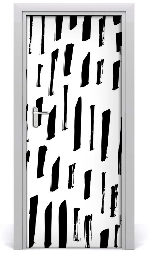 Fototapeta na dveře černobílé fleky 75x205 cm
