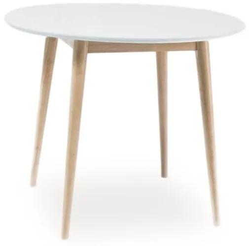 Jídelní stůl LARSON Barva: bílá / bělený dub