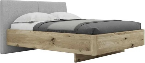 XXXLutz POSTEL, 160/200 cm, šedá, barvy dubu Valnatura - Manželské postele - 002054000202