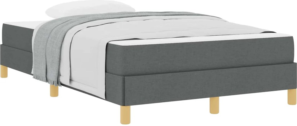 Postel s boxspringem s matrací Tmavě šedá 120 x 200 cm textil 3398557