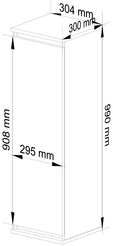 Závěsná skříňka Wren (dub sonoma + wenge). 1069088