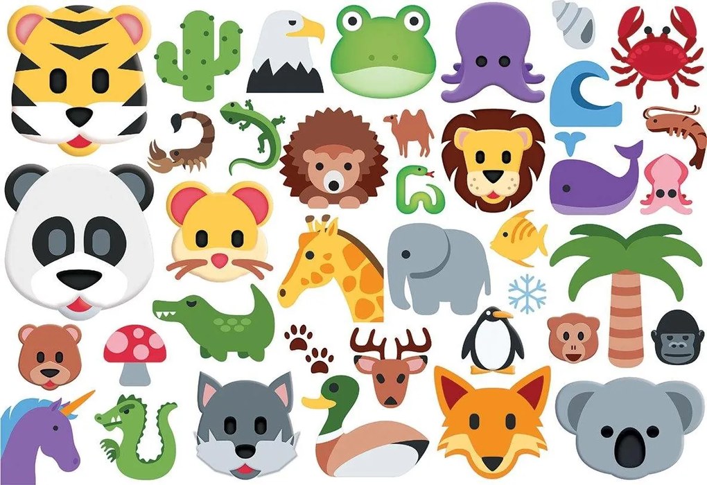 Puzzle eurographics puzzle emoji zvířátka 100 dílků
