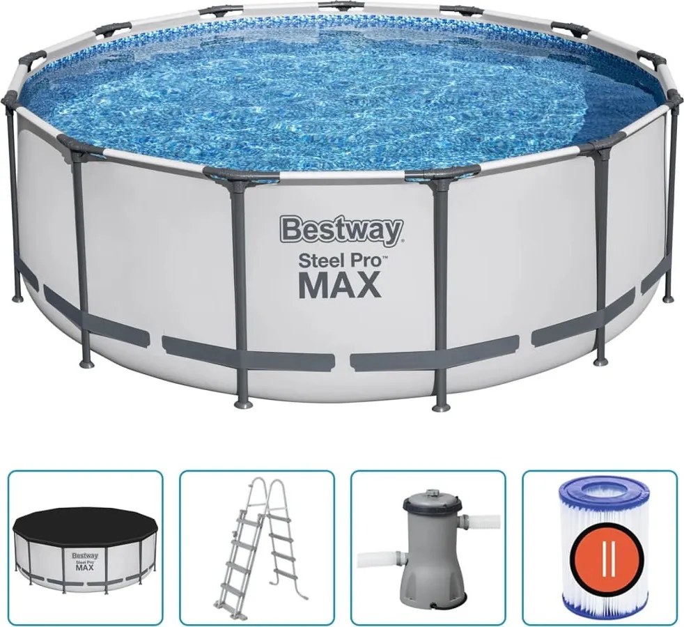 Bestway Bazén Steel Pro MAX s příslušenstvím kruhový 396 x 122 cm [3202687]