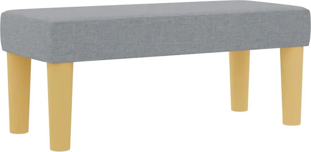Postel s boxspringem s čelo Světle šedá 190 x 90 cm textil 3344261