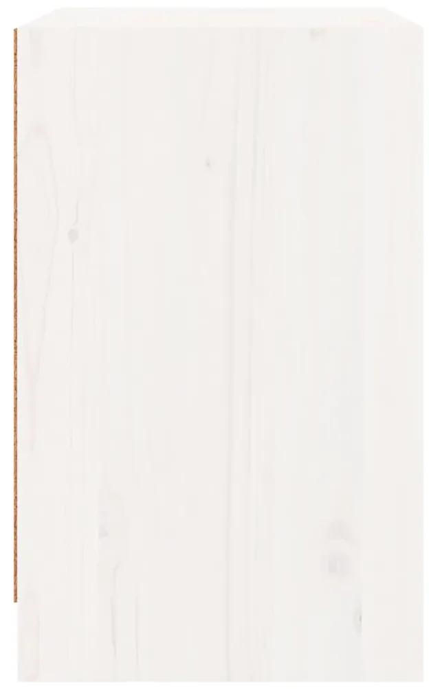 Noční stolky 2 ks bílé 40 x 31 x 50 cm masivní borovice - Default Title