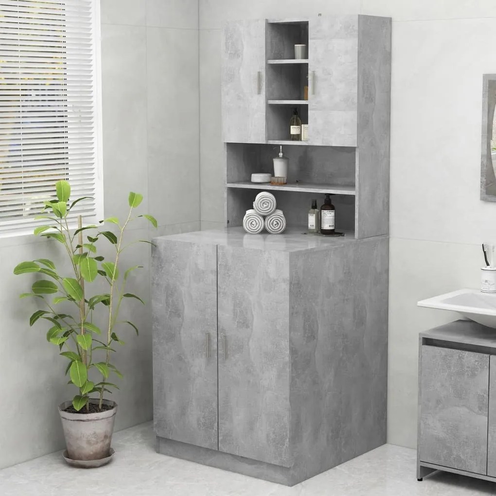 vidaXL Skříňka nad pračku 70,5 x 25,5 x 90 cm [815946] Barva: šedá sonoma