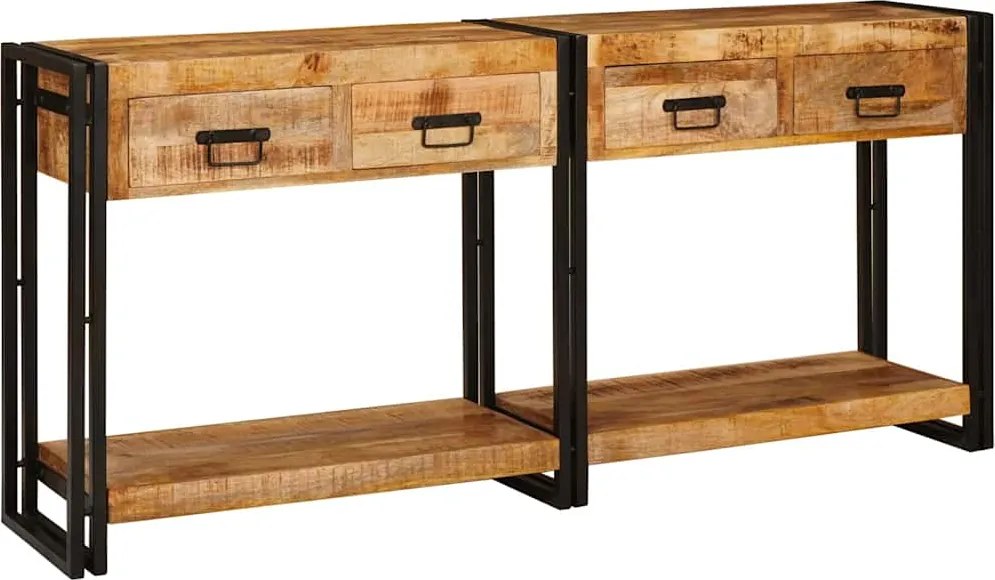 Konzolové stolky 2 ks Hnědá 161 x 33 x 75 cm 3324223
