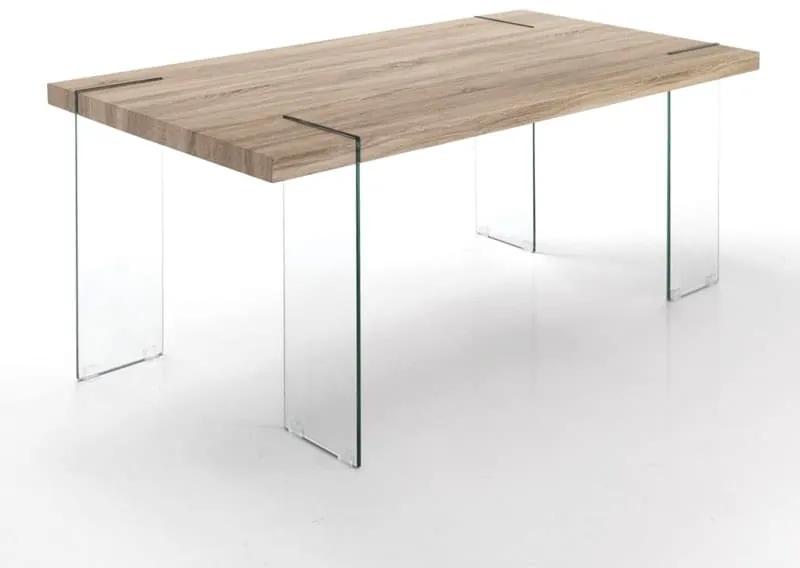 Tomasucci Designový stůl WAVER 75x90x180cm,hnědý