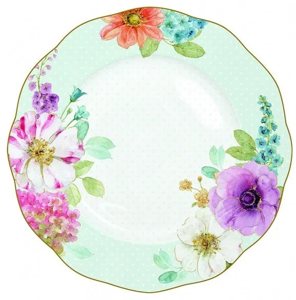 Easy Life Porcelánový jídelní talíř Cottage Flower 27 cm