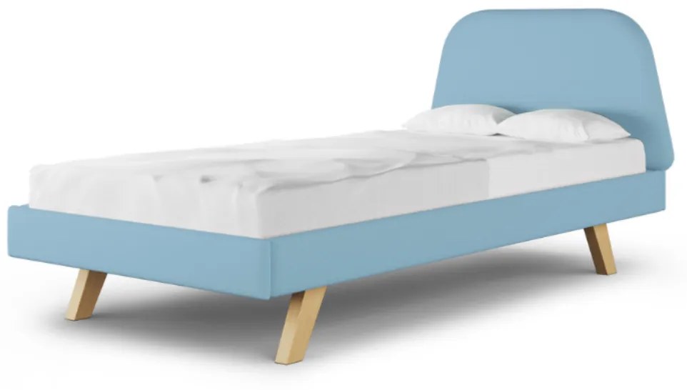 MINKO Čalouněná dětská jednolůžková postel TRAPEZE Zvolte barvu: Krémová, Zvolte rozměr: 90x200 cm