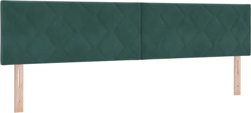 Postel s boxspringem s čelo Tmavě zelená 200 x 200 cm samet 3340463