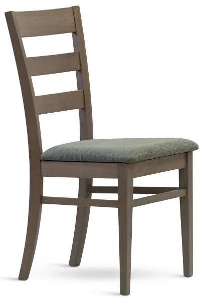 Stima Dřevěná jídelní židle VIOLA | Odstín: borneo,Sedák: carabu marrone 137