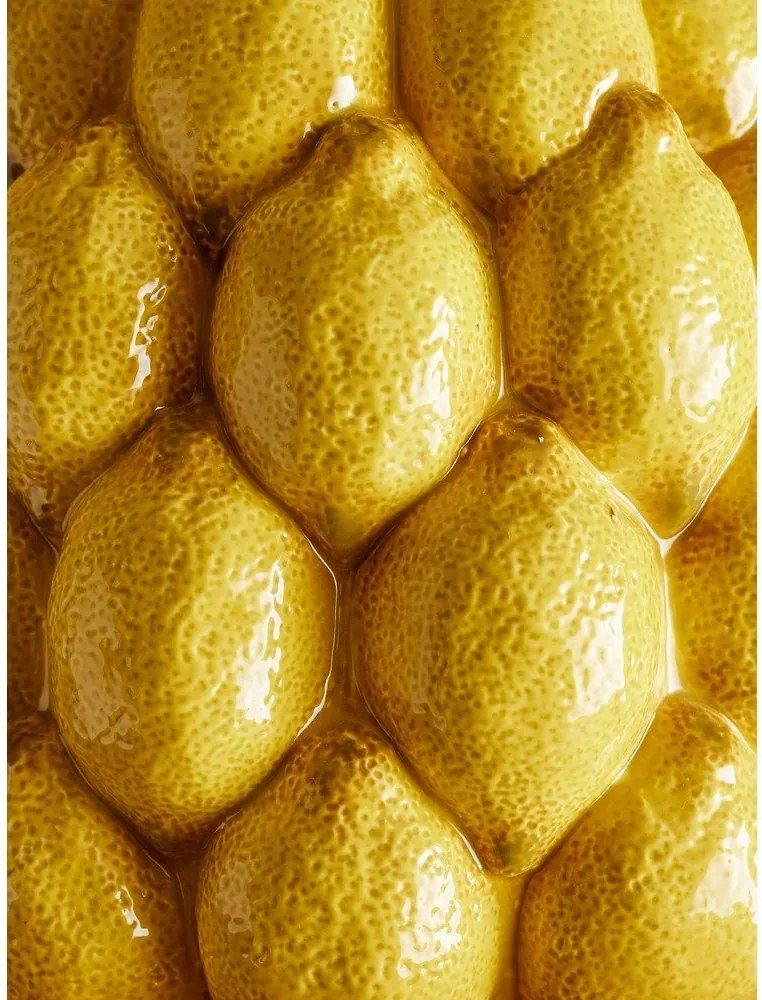 Žlutá ručně malovaná váza z kameniny (výška 22 cm) Limone – Bloomingville