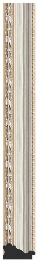 Zrcadlo v rámu, stříbrný versailleský ornament