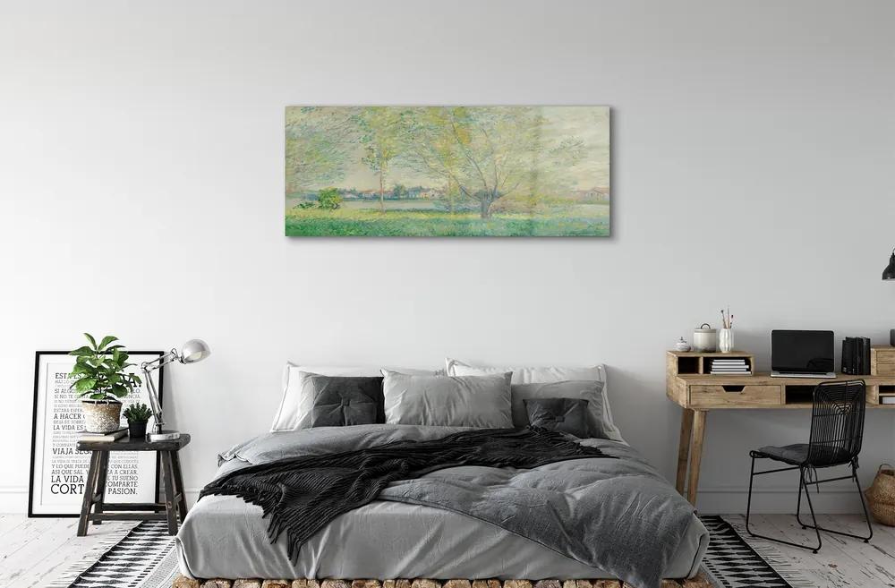 akrylový obraz Art namalovaný louka 120x60 cm