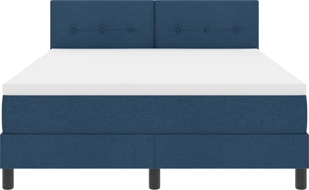Postel s boxspringem s čelo Modrá 160 x 200 cm textil 3338705