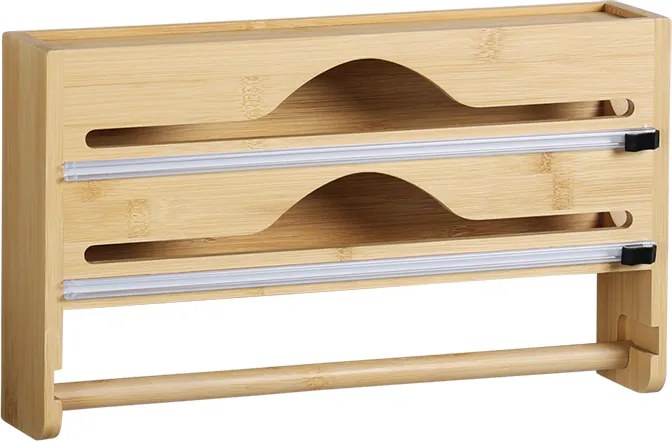 Kesper Závěsný organizér/držák na fólii/ alobal/ kuchyňské utěrky s poličkou, 36,2 x 7 ×x21 cm