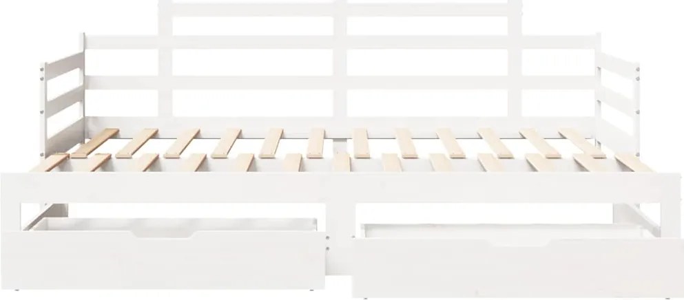 Válenda s přistýlkou a zásuvkami bez matrace bílá 80x200 cm 3302240