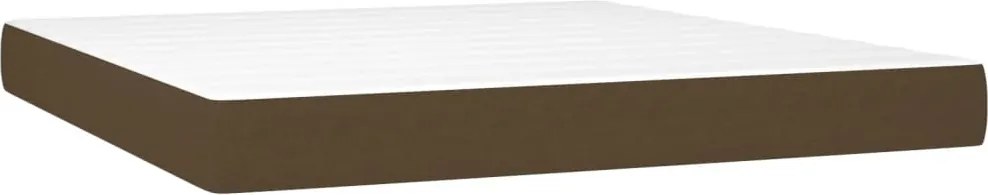 Box spring postel s matrací tmavě hnědá 160x200 cm textil 3140388
