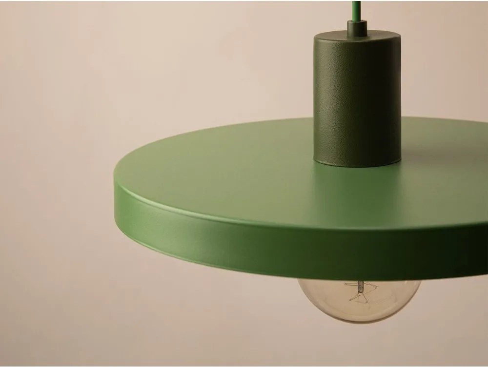 Zelené kovové závěsné svítidlo ø 30 cm Ori – Micadoni