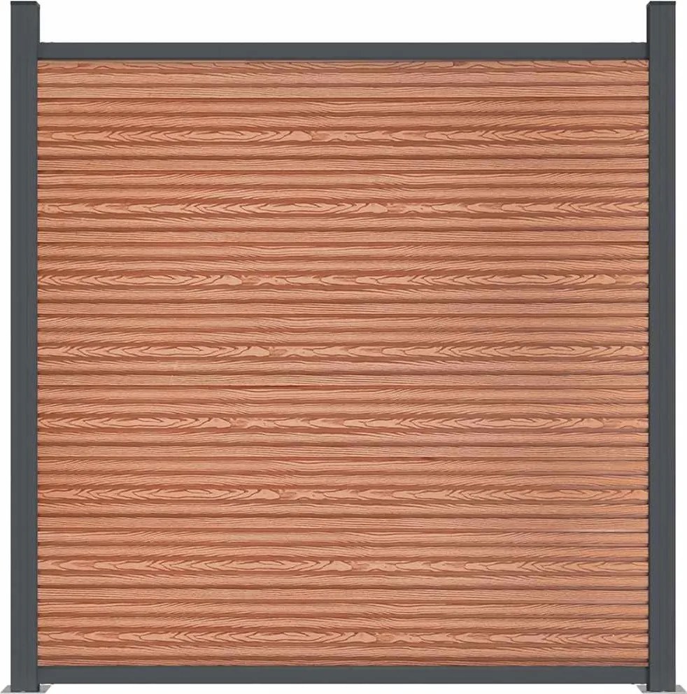 Plotový dílec hnědý 526 x 186 cm WPC 3282800