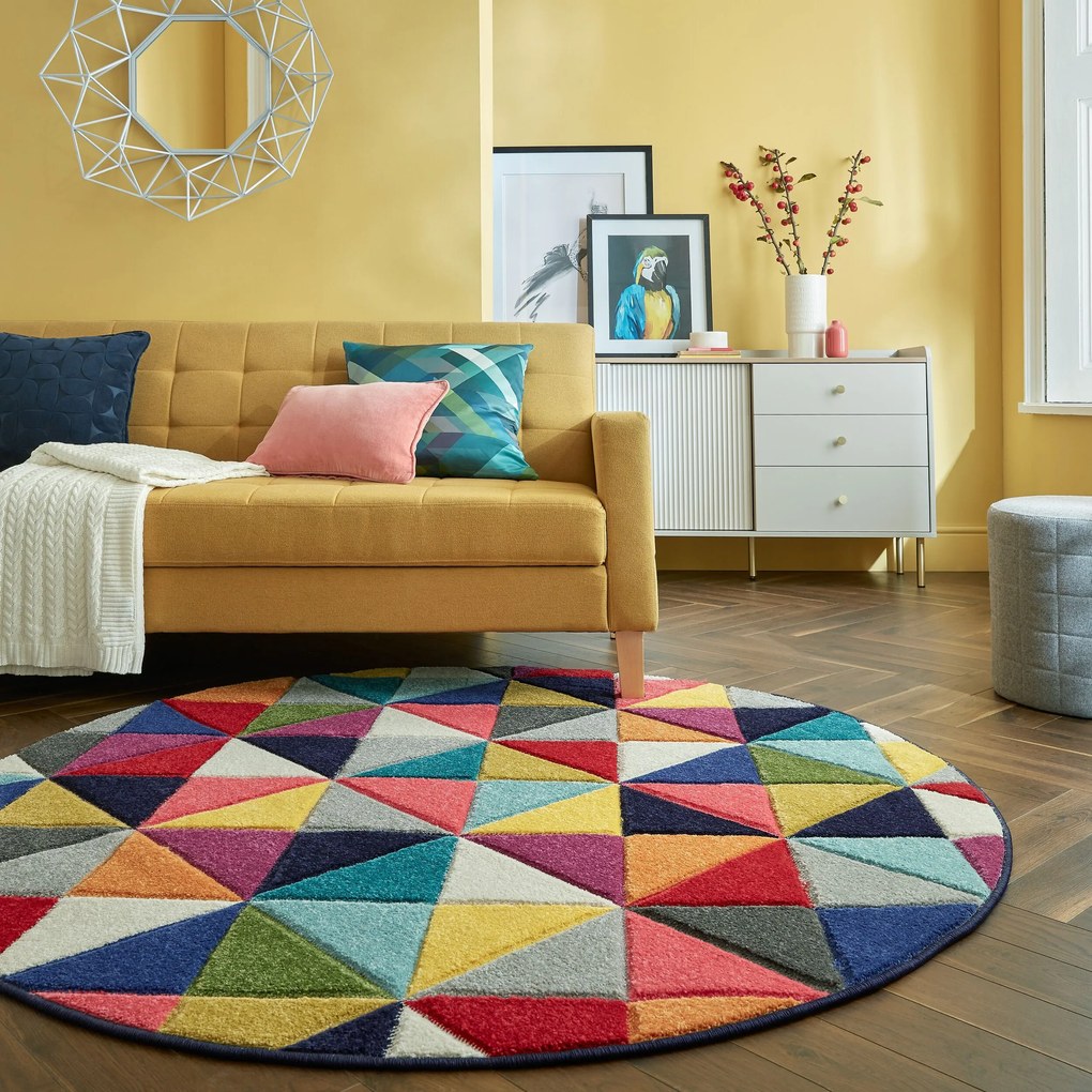 Flair Rugs, AKCE: 160x160 (průměr) kruh Kusový koberec Spectrum Samba Multi kruh, vícebarevná, ložnice