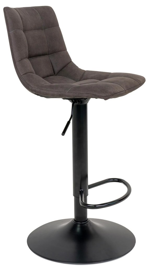 Nastavitelná barová židle Meno tmavě šedá/černá
