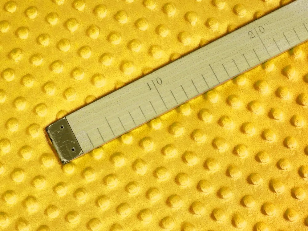 Biante Dětský povlak na polštář Minky 3D puntíky MKP-026 Hořčicový 50 x 70 cm