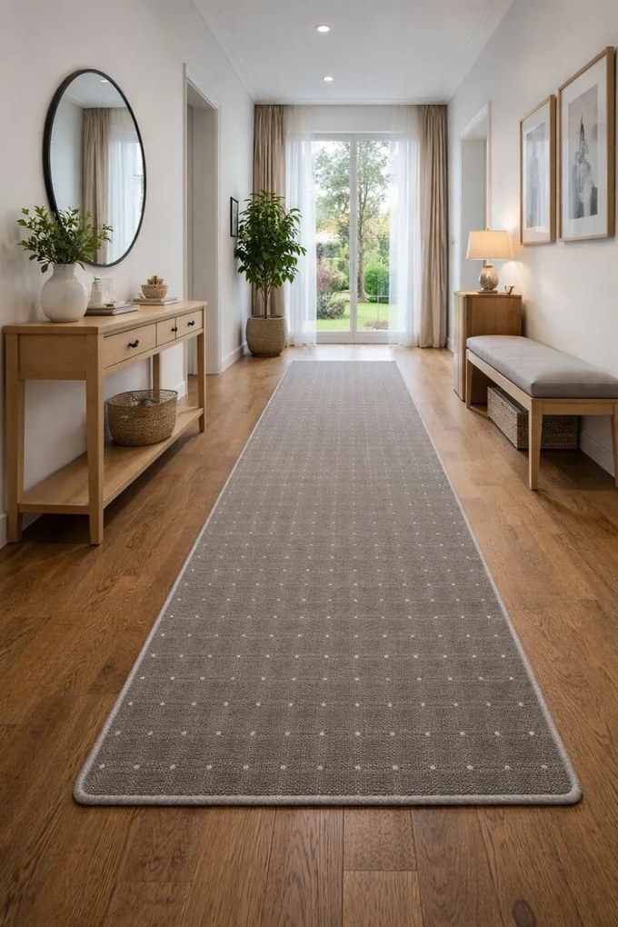 Condor Carpets, Běhoun na míru Udinese hnědý, šíře 40 cm, hnědá, chodba / předsíň