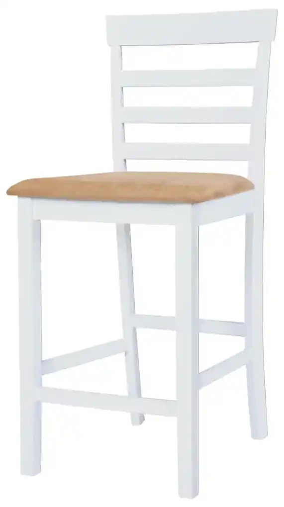 Barové židle 2 ks bílé textil, 241702 | BIANO