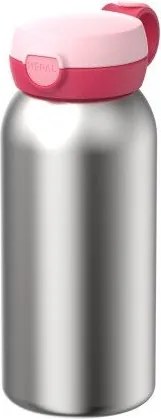 Růžová/ve stříbrné barvě kovová dětská termoska 500 ml Campus – Mepal