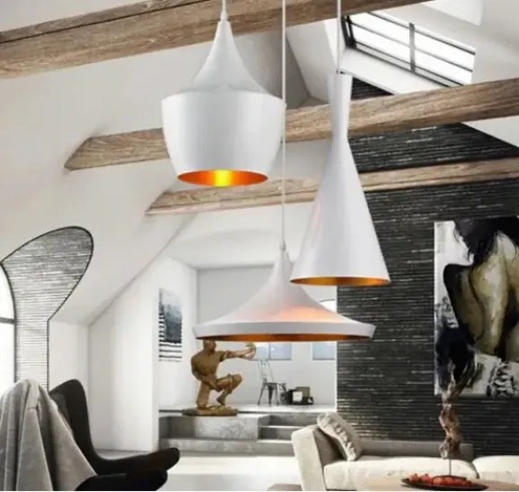 Designový lustr Mix bílé/zlaté