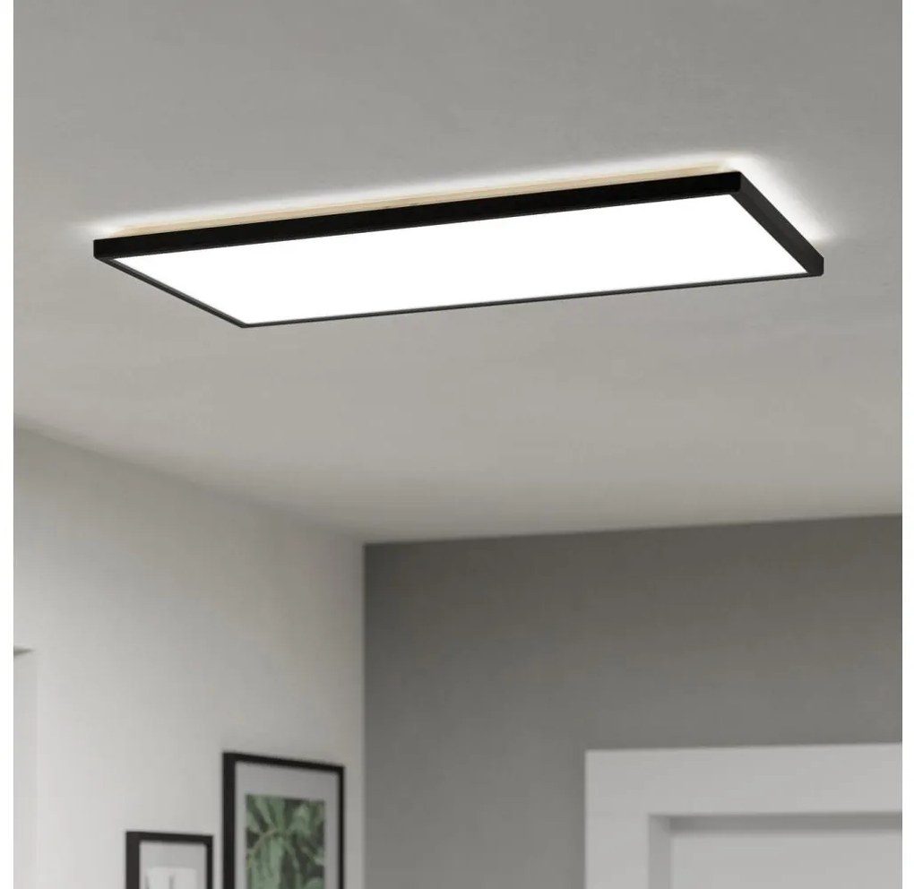 Eglo 901445-LED Koupelnové stropní svítidlo ROVITO 17,2W/230V 30x57cm IP44 černá