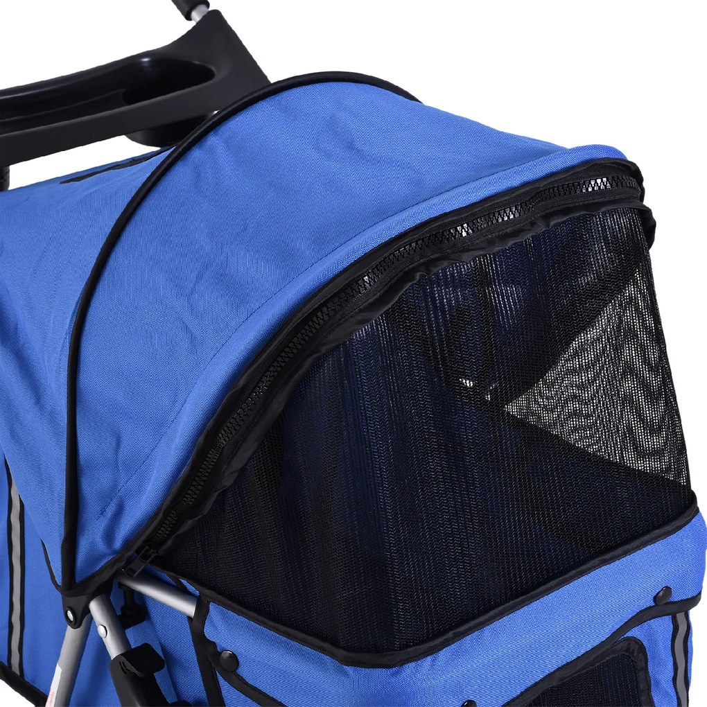 PawHut Kočárek pro psy Dog Buggy Pet Dog Buggy Stroller Jogger Trailer Blue | Aosom
