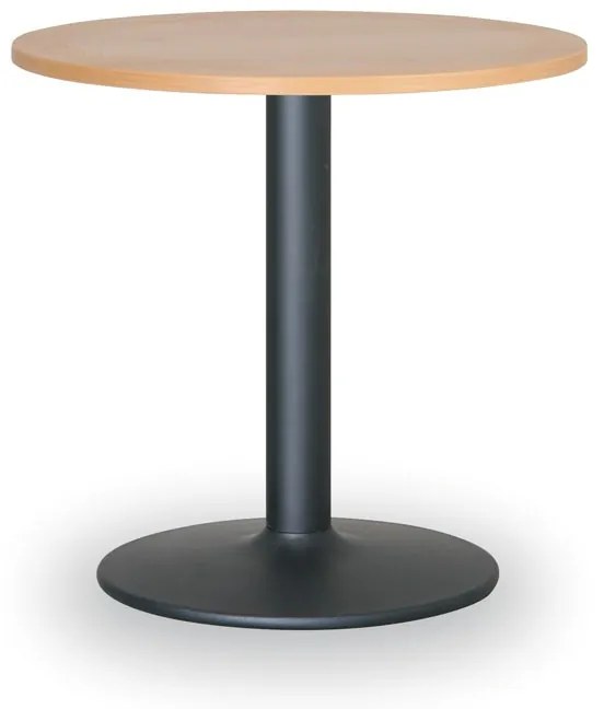 Konferenční stolek ZEUS II, průměr 60 cm, černá podnož, buk