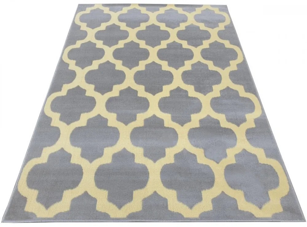 Kusový koberec PP Mřížka šedý, Velikosti 160x220cm